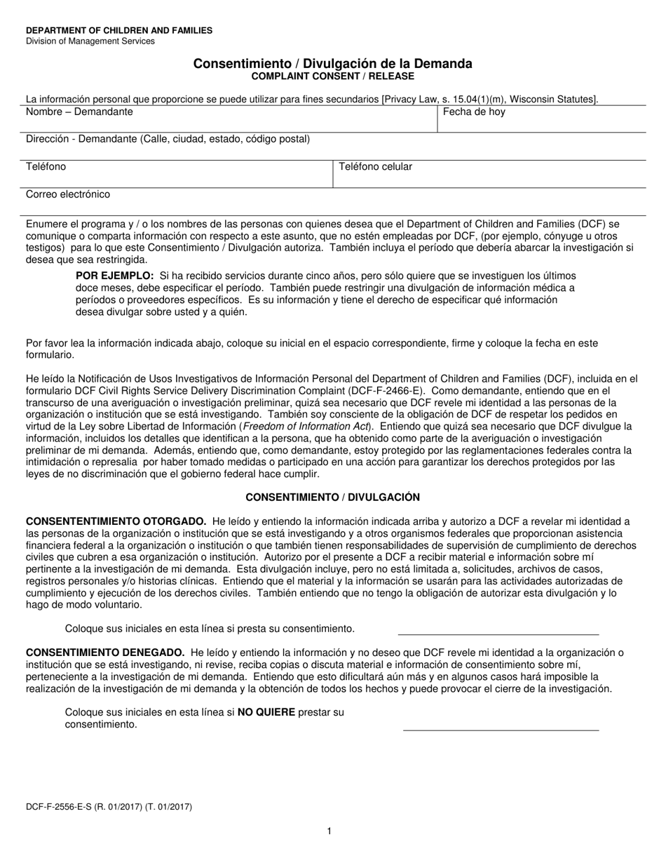 Formulario DCF-F-2556-E-S - Fill Out, Sign Online and Download ...