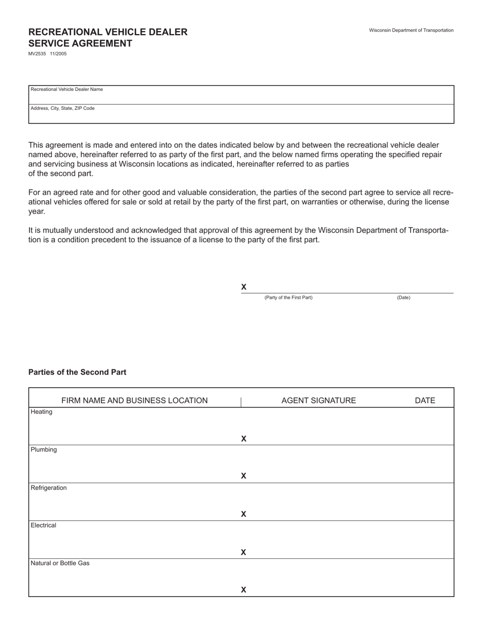 Form MV2535 - Fill Out, Sign Online and Download Fillable PDF ...