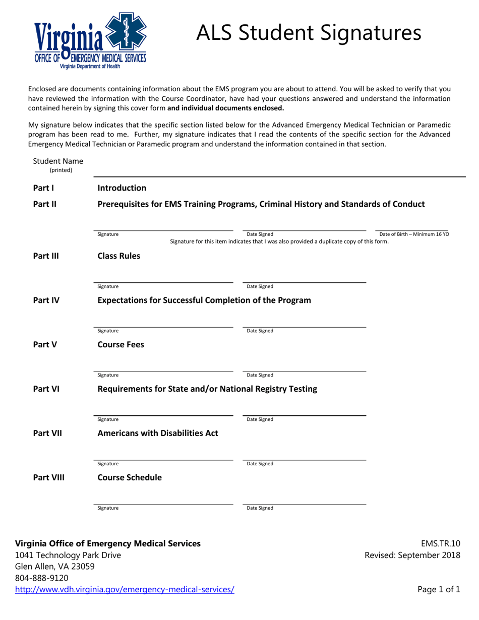 Form EMS.TR.10 - Fill Out, Sign Online and Download Printable PDF ...