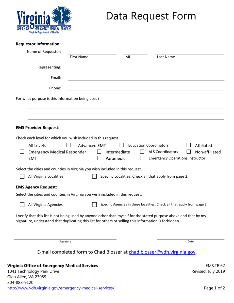 Form EMS.TR.62 - Fill Out, Sign Online and Download Printable PDF ...