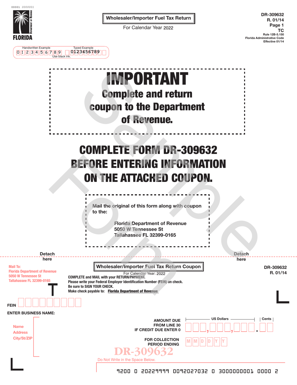 Form DR-309632 - 2022 - Fill Out, Sign Online and Download Printable PDF, Florida | Templateroller