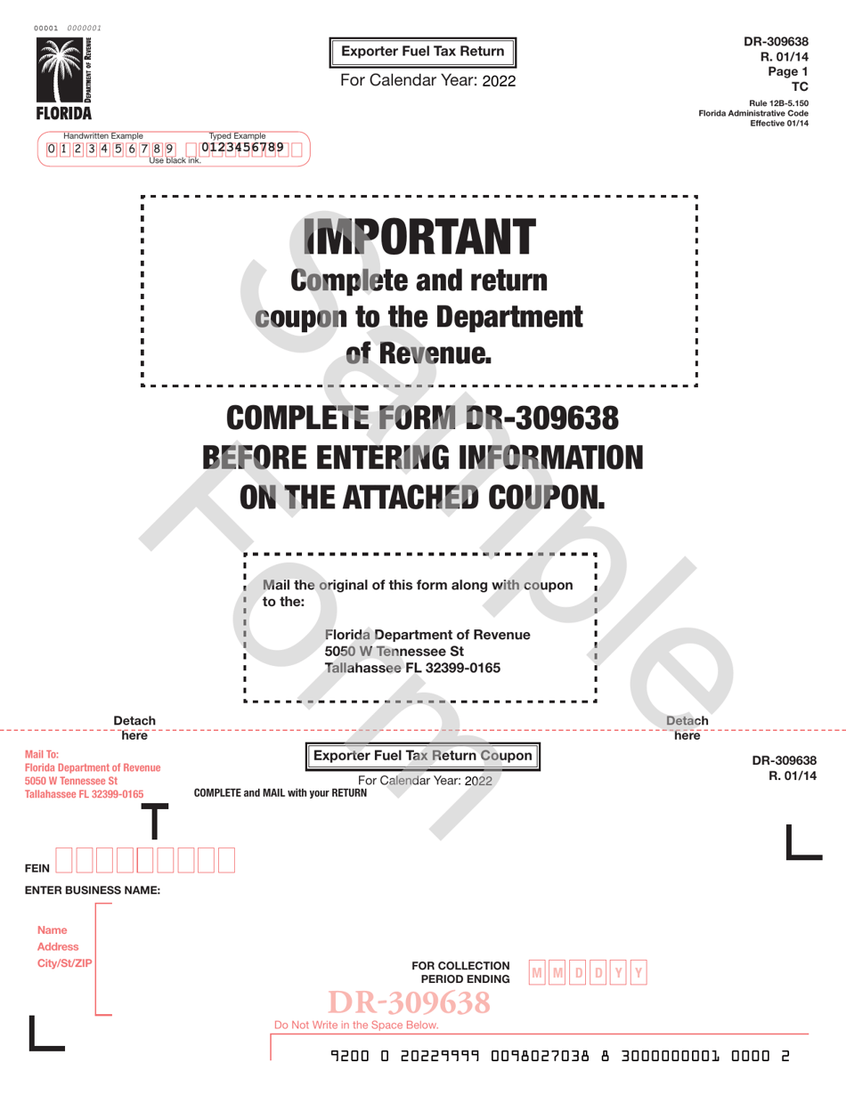 Form DR-309638 - 2022 - Fill Out, Sign Online and Download Printable ...
