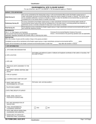 DD Form 2995 Download Fillable PDF or Fill Online Environmental Site ...