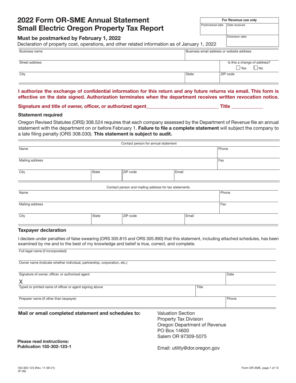 Form OR-SME (150-302-123) - 2022 - Fill Out, Sign Online and Download ... Form OR-SME (150-302-123) - 2022 - Fill Out, Sign Online and Download ...