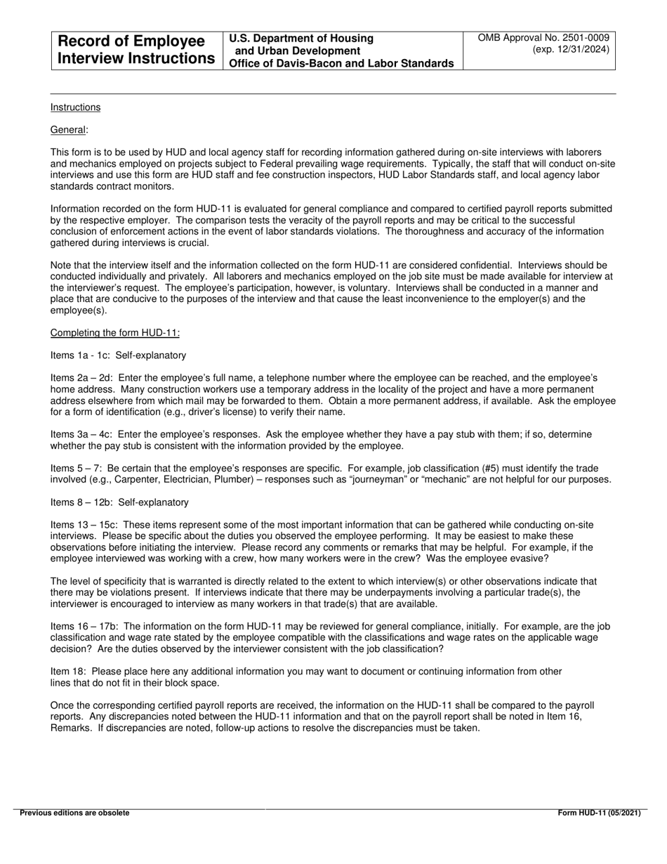 Form HUD-11 - Fill Out, Sign Online and Download Fillable PDF ...