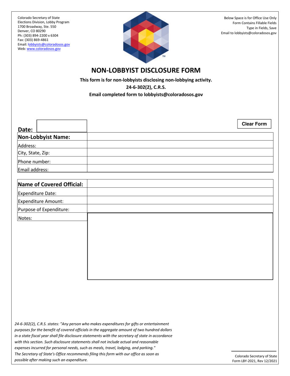 Form LBY-2021 - Fill Out, Sign Online and Download Fillable PDF ...
