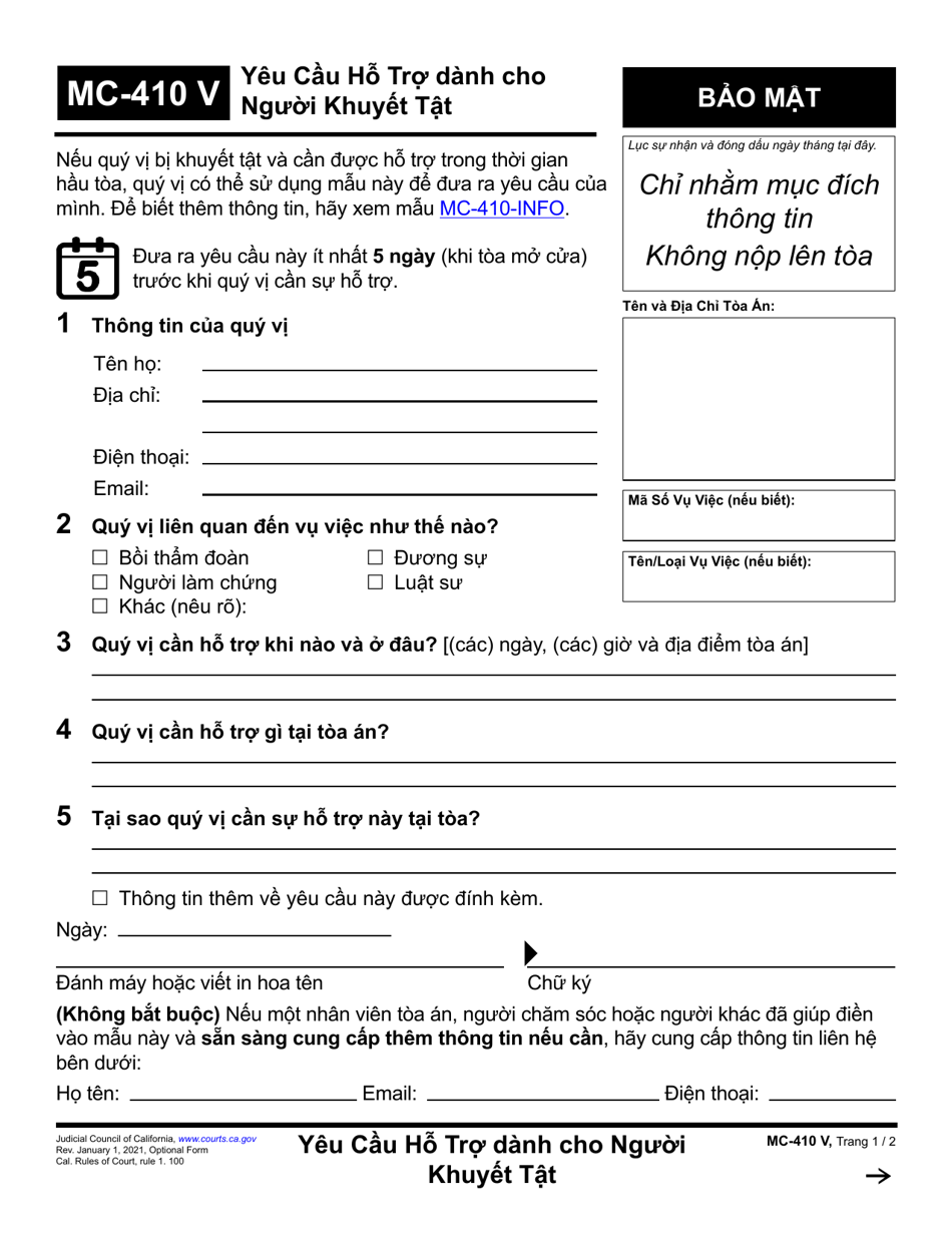 Form MC-410 - Fill Out, Sign Online and Download Printable PDF ...
