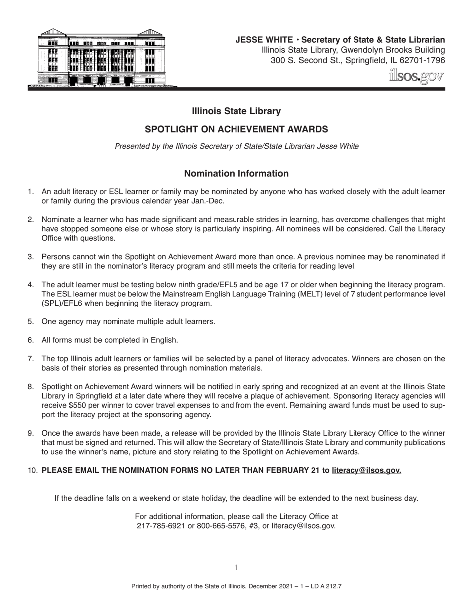 Form LD A212 - Fill Out, Sign Online and Download Fillable PDF ...