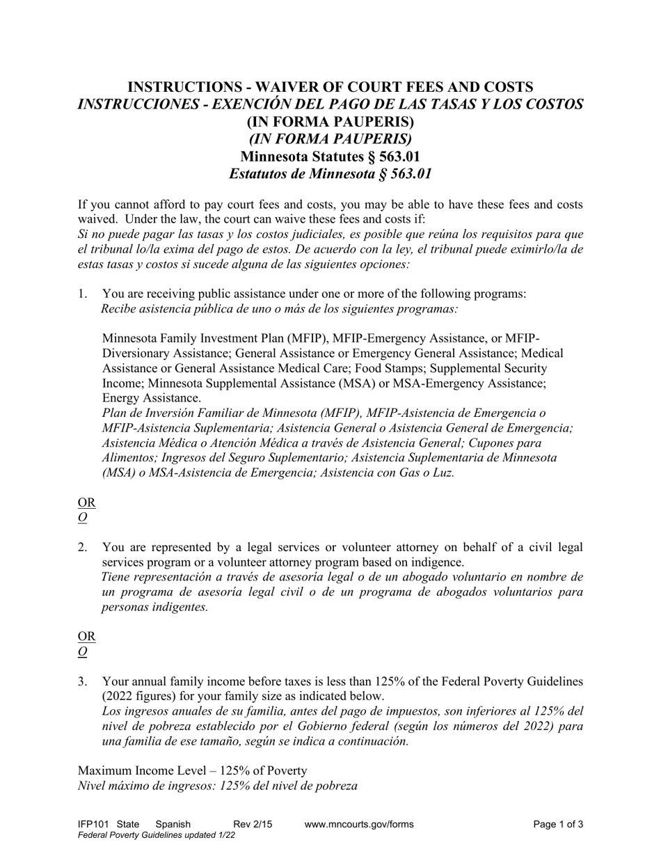 Form IFP101 - Fill Out, Sign Online and Download Printable PDF ...