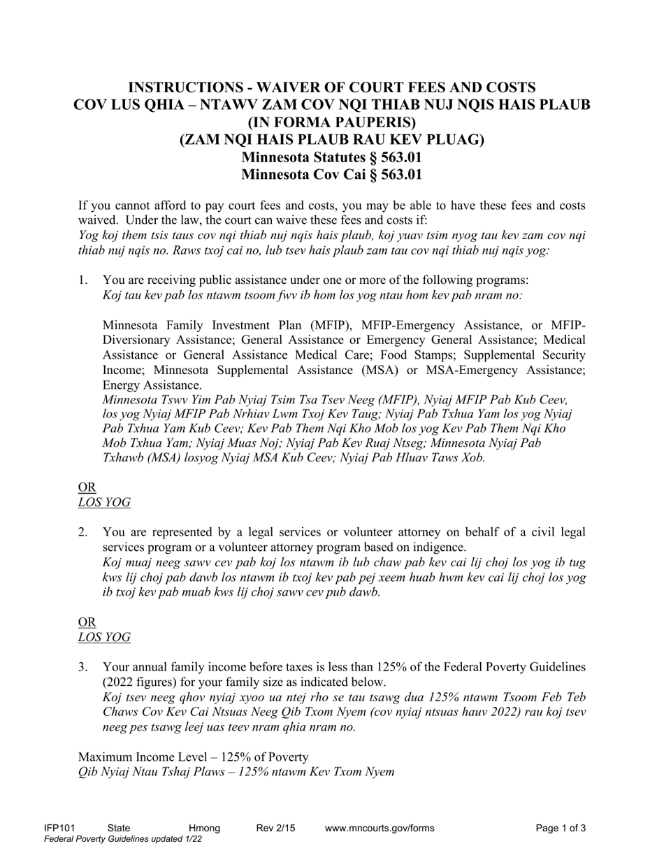 Form IFP101 - Fill Out, Sign Online and Download Printable PDF ...