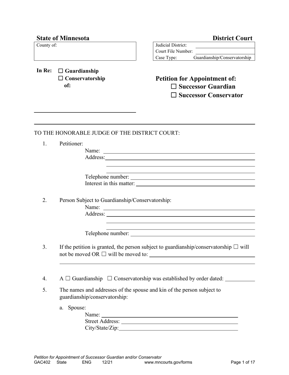Form GAC402 - Fill Out, Sign Online and Download Printable PDF ...
