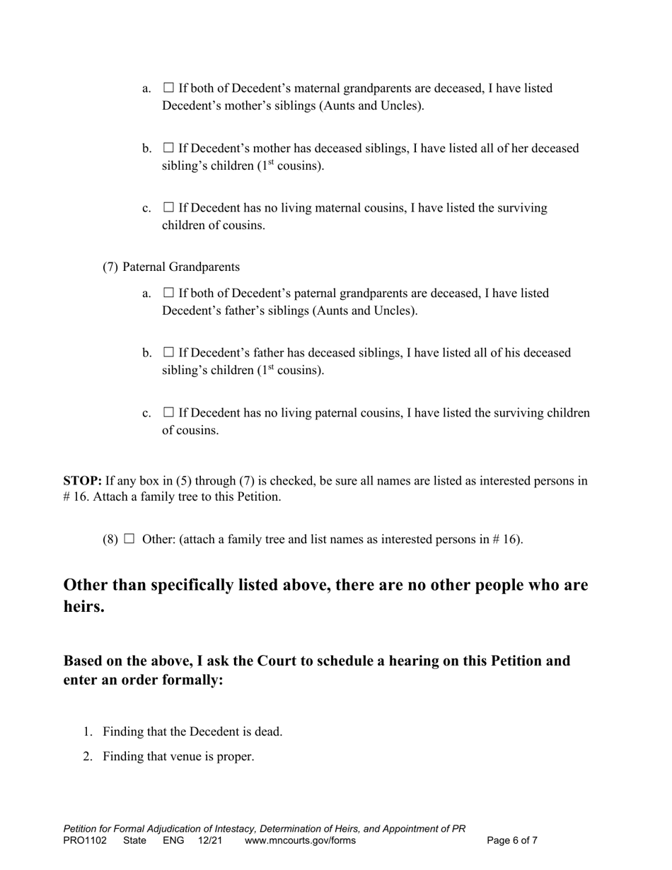 Form PRO1102 Download Printable PDF or Fill Online Petition for Formal ... Form PRO1102 Download Printable PDF or Fill Online Petition for Formal ...