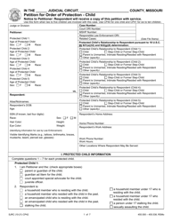 Form CP40 Download Fillable PDF or Fill Online Petition for Order of ...