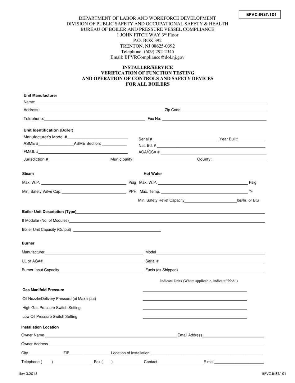 Form BPVC-INST.101 - Fill Out, Sign Online and Download Printable PDF ...