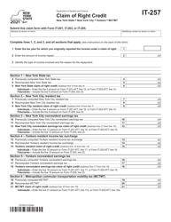 Form IT-257 - 2021 - Fill Out, Sign Online and Download Fillable PDF ...