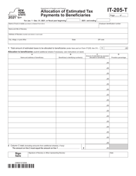 Form IT-205-T - 2021 - Fill Out, Sign Online and Download Fillable PDF ...