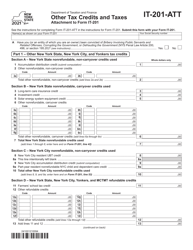 Form IT-201-ATT - 2021 - Fill Out, Sign Online and Download Fillable ...