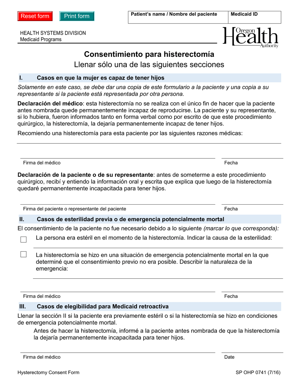 Formulario OHP741 - Fill Out, Sign Online and Download Fillable PDF ...