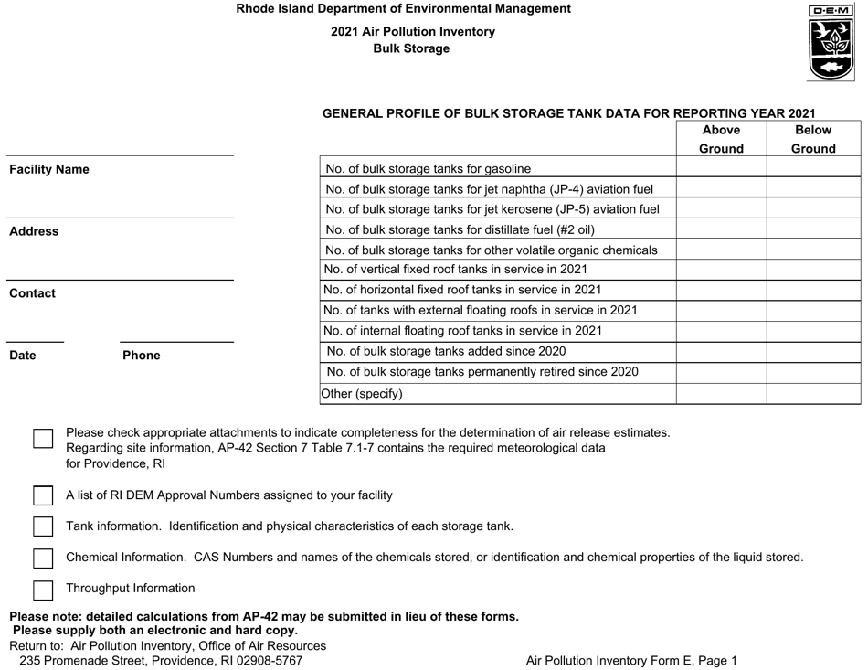 API Form E Page 1 - 2021 - Fill Out, Sign Online and Download Fillable ...
