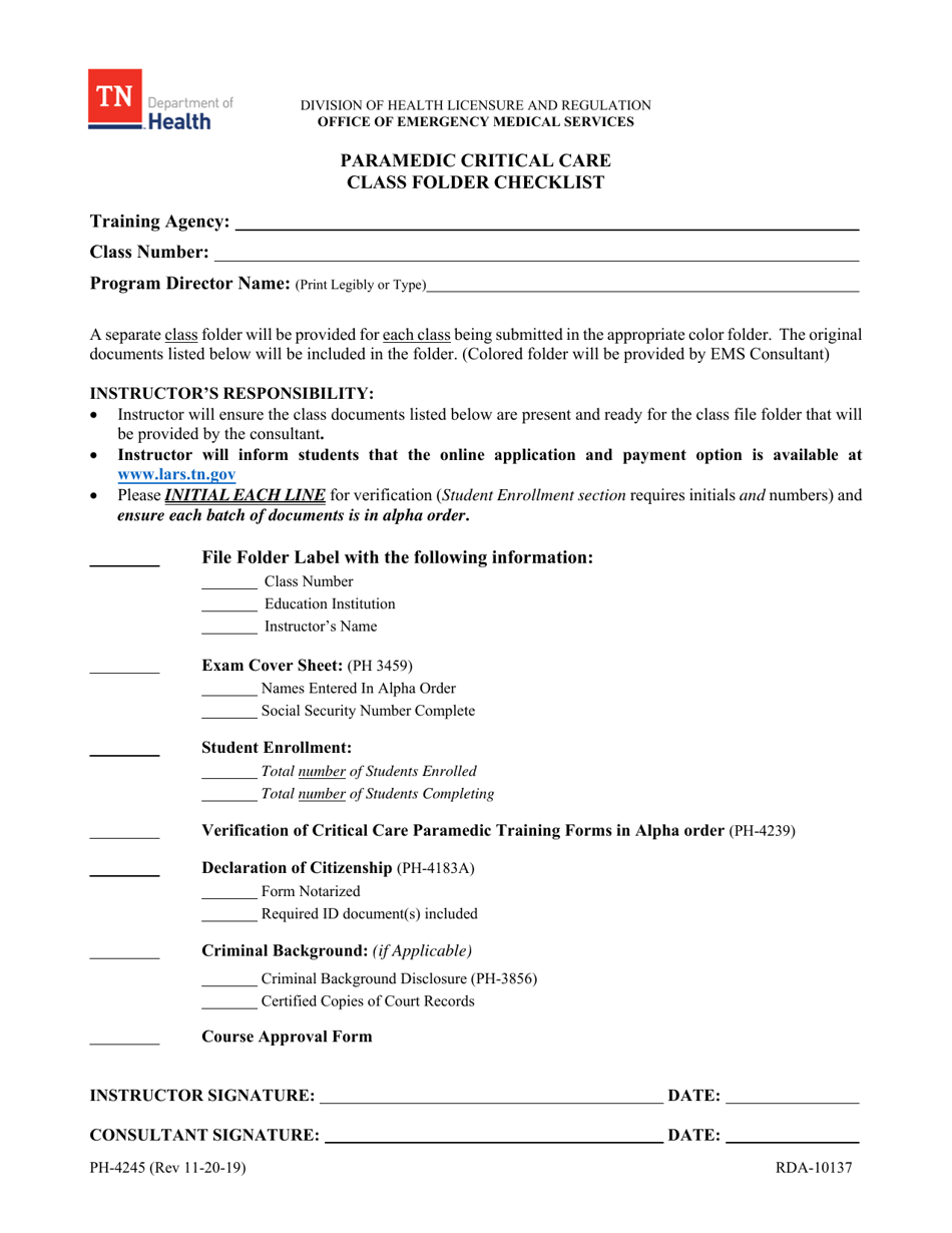 Form PH-4245 - Fill Out, Sign Online and Download Fillable PDF ...