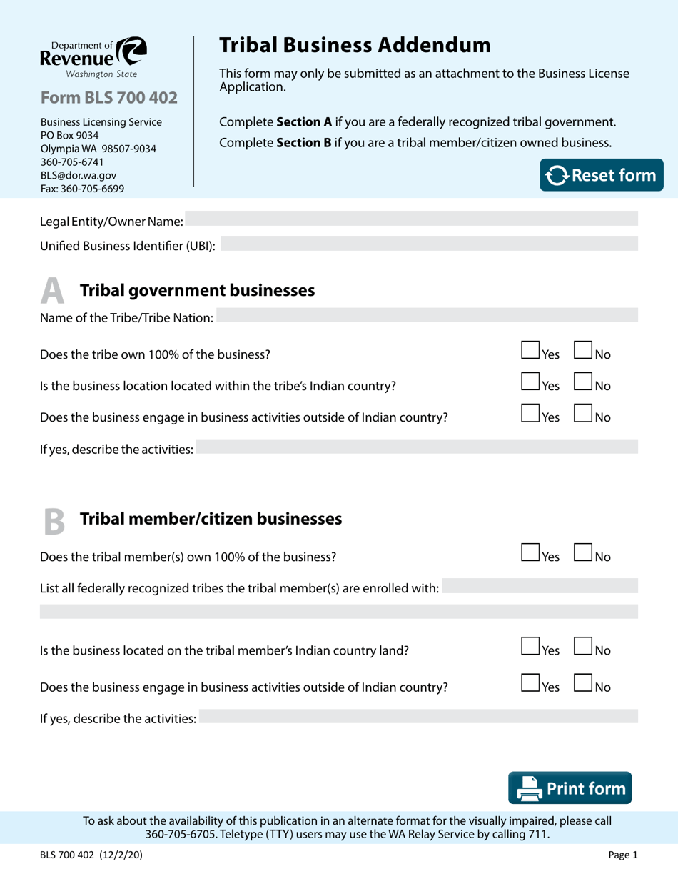 Form BLS700 402 - Fill Out, Sign Online and Download Fillable PDF ...