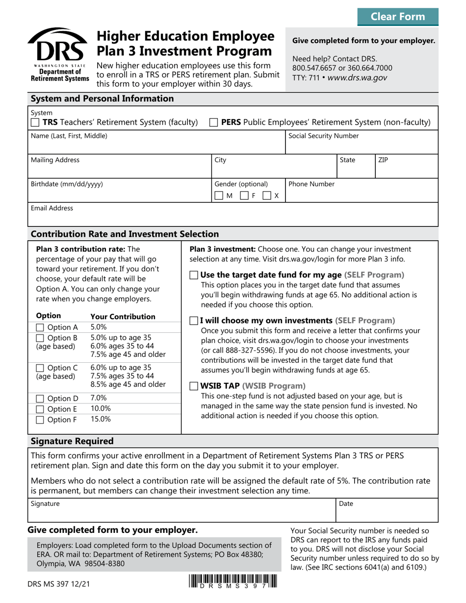 Form DRS MS397 - Fill Out, Sign Online and Download Fillable PDF ...