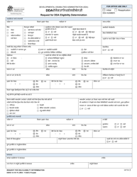 DSHS Form 14-151 Download Printable PDF or Fill Online Request for Dda Eligibility Determination ...