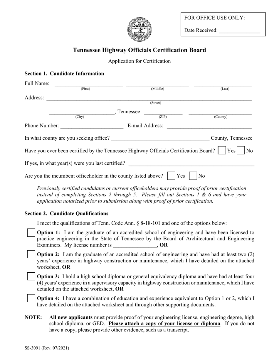 Form SS-3091 - Fill Out, Sign Online and Download Fillable PDF ...