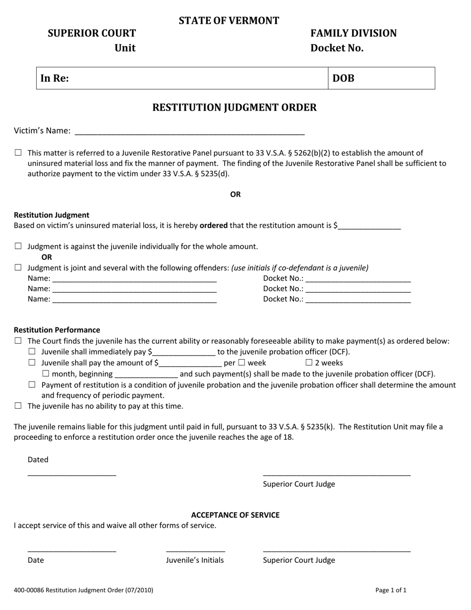Form 400-00086 - Fill Out, Sign Online and Download Fillable PDF ...