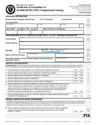 Form CODA Download Fillable PDF or Fill Online Certificate of ...