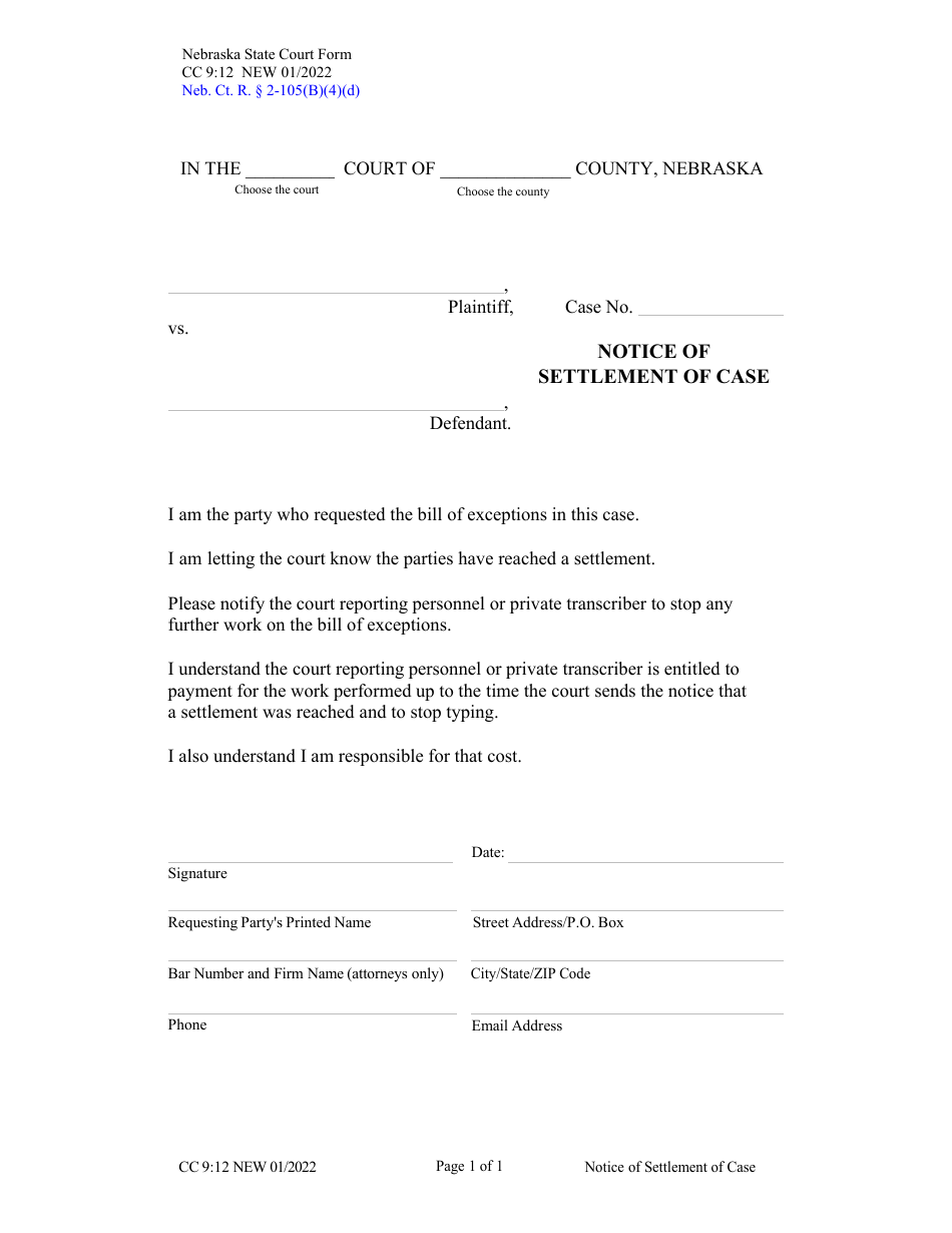 Nebraska Form 13 Instructions - Free Printable Download