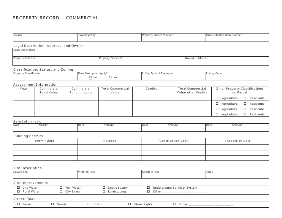 North Dakota Property Record - Commercial - Fill Out, Sign Online and ...