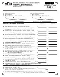 Form SFN28724 Schedule ND-1NR Download Fillable PDF or Fill Online Tax ...