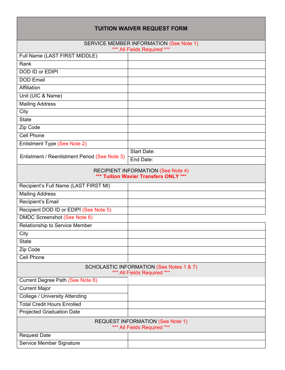 Nevada Tuition Waiver Request Form - Fill Out, Sign Online and Download ...