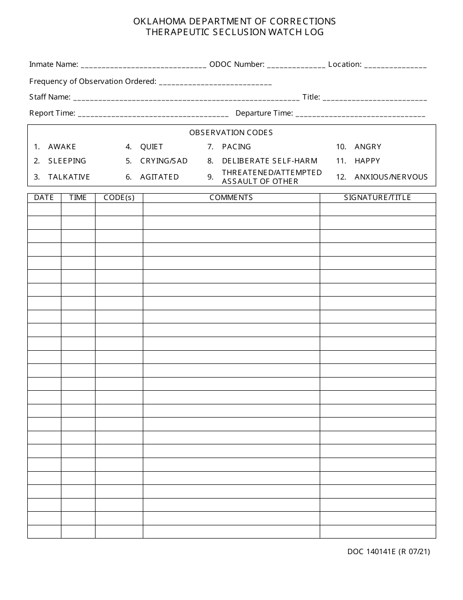Form OP-140141E Download Printable PDF or Fill Online Therapeutic ...
