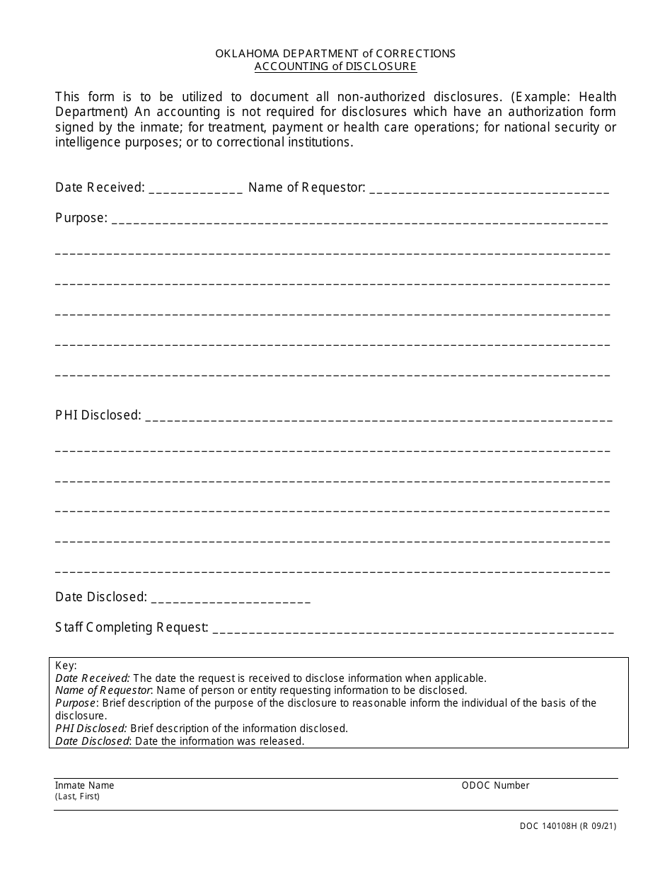 Form OP-140108H Download Printable PDF or Fill Online Accounting of ...