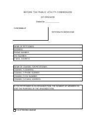 Oregon Petition to Intervene - Fill Out, Sign Online and Download PDF | Templateroller