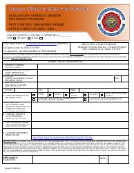2022 Oregon Pest Control Fireworks Permit Application Download Fillable ...
