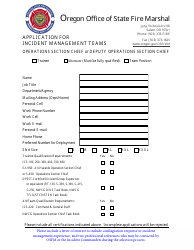 Oregon Application for Incident Management Teams - Finance Section ...