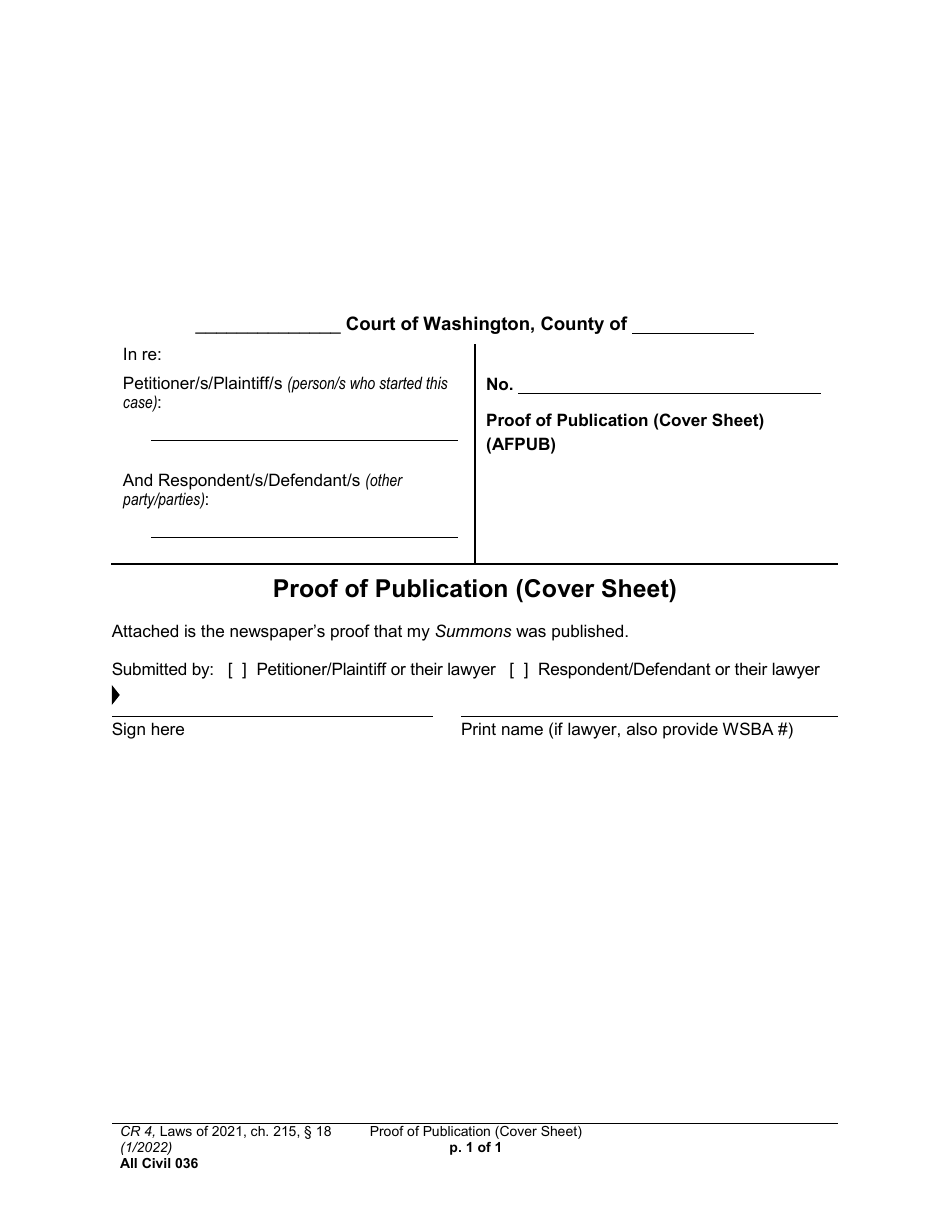 Form All Civil036 - Fill Out, Sign Online and Download Printable PDF ...