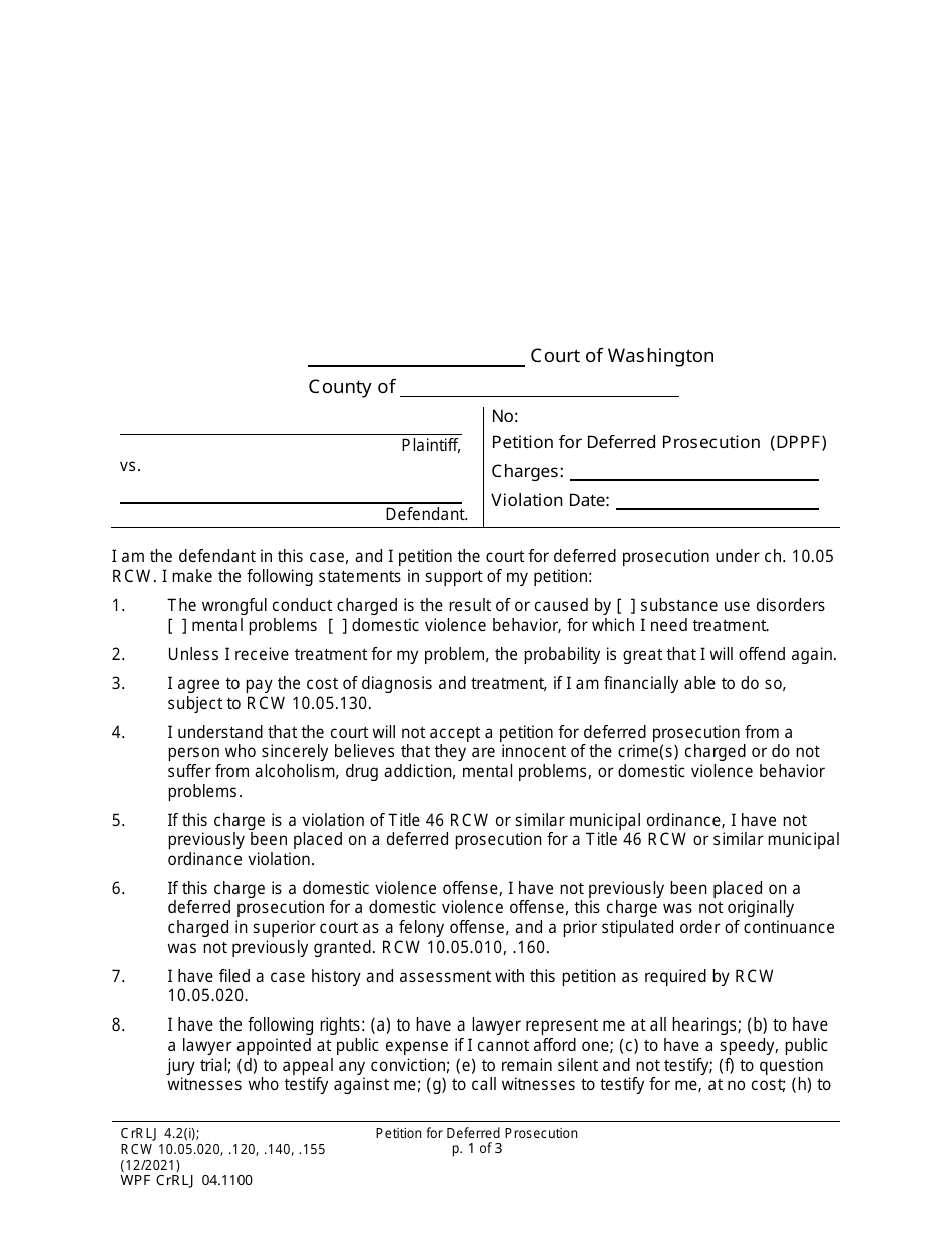 Form WPF CrRLJ04.1100 - Fill Out, Sign Online and Download Printable ...