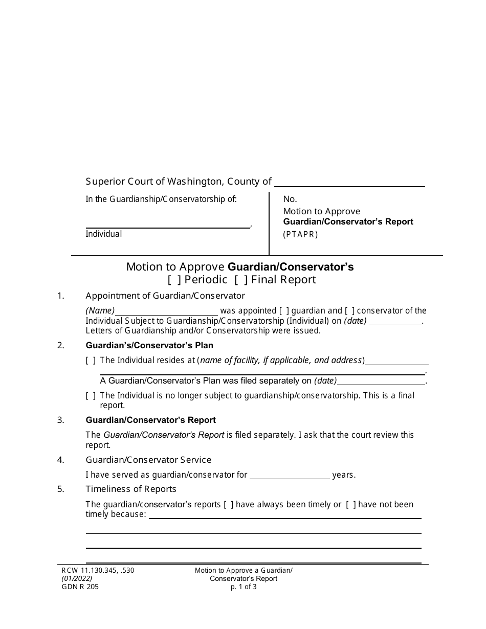 Form GDN R205 - Fill Out, Sign Online and Download Printable PDF ...