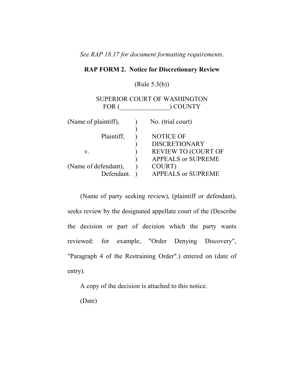 RAP Form 2 - Fill Out, Sign Online and Download Printable PDF ...