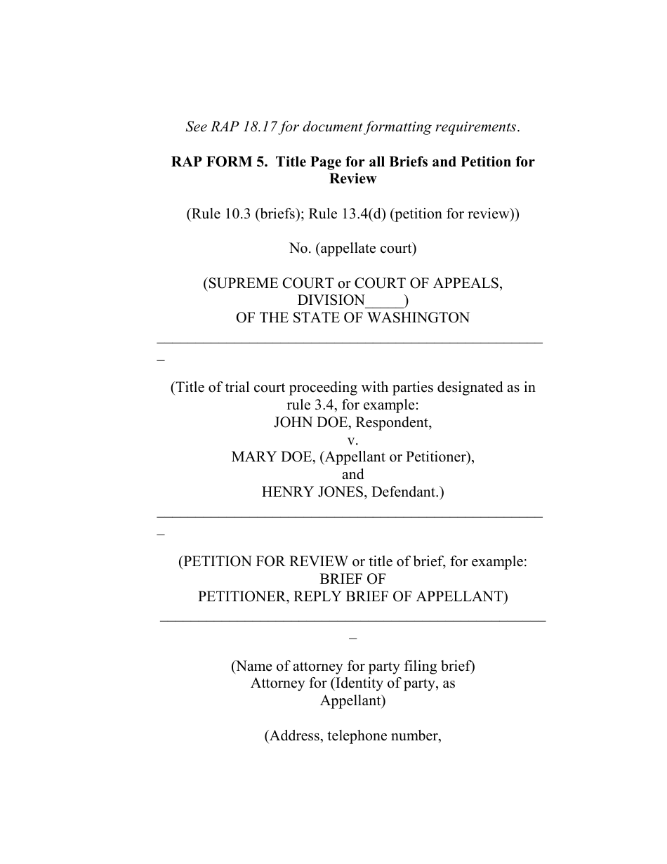 RAP Form 5 - Fill Out, Sign Online and Download Printable PDF ...