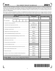 Form IT-140 Schedule RECAP - 2021 - Fill Out, Sign Online and Download ...