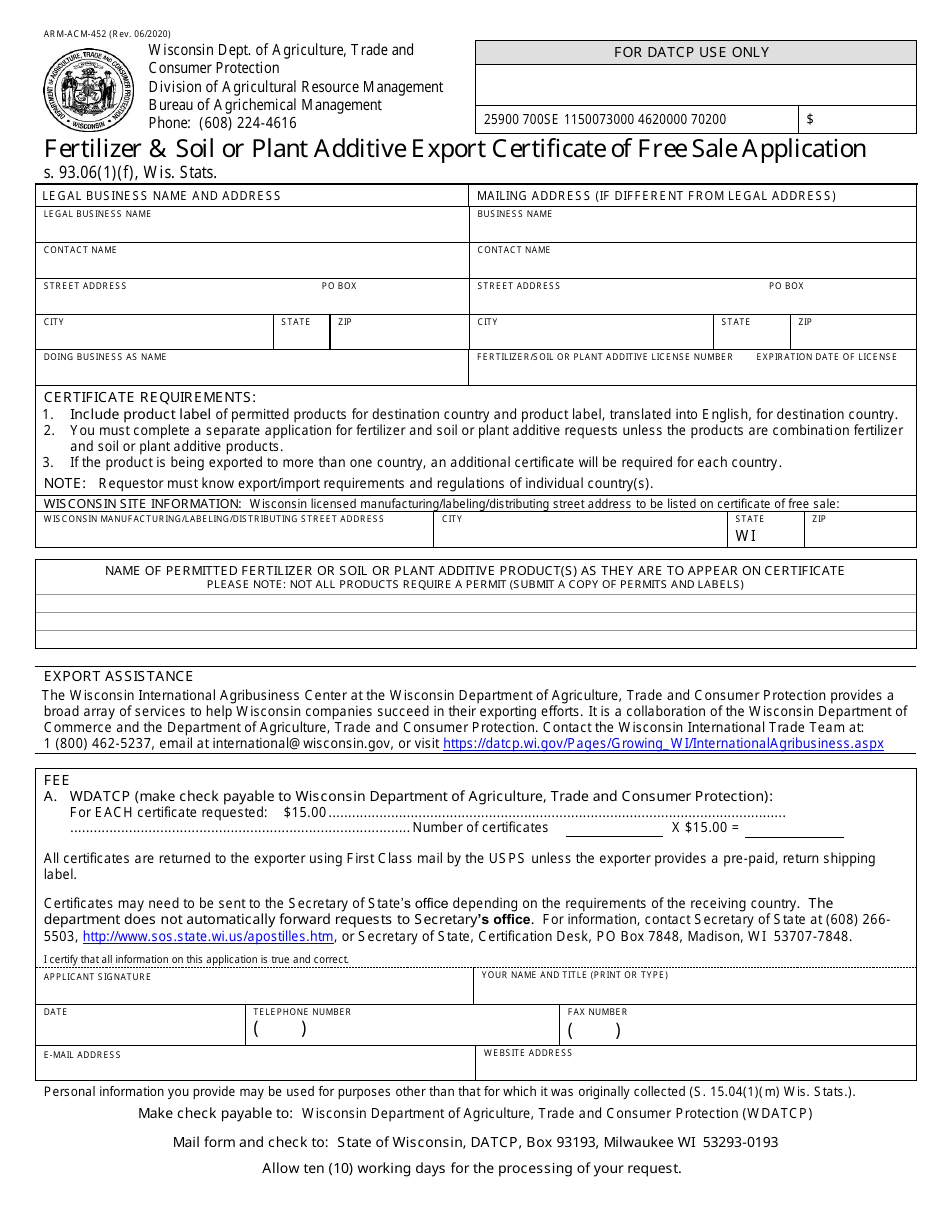 Form ARM-ACM-452 - Fill Out, Sign Online and Download Printable PDF ...