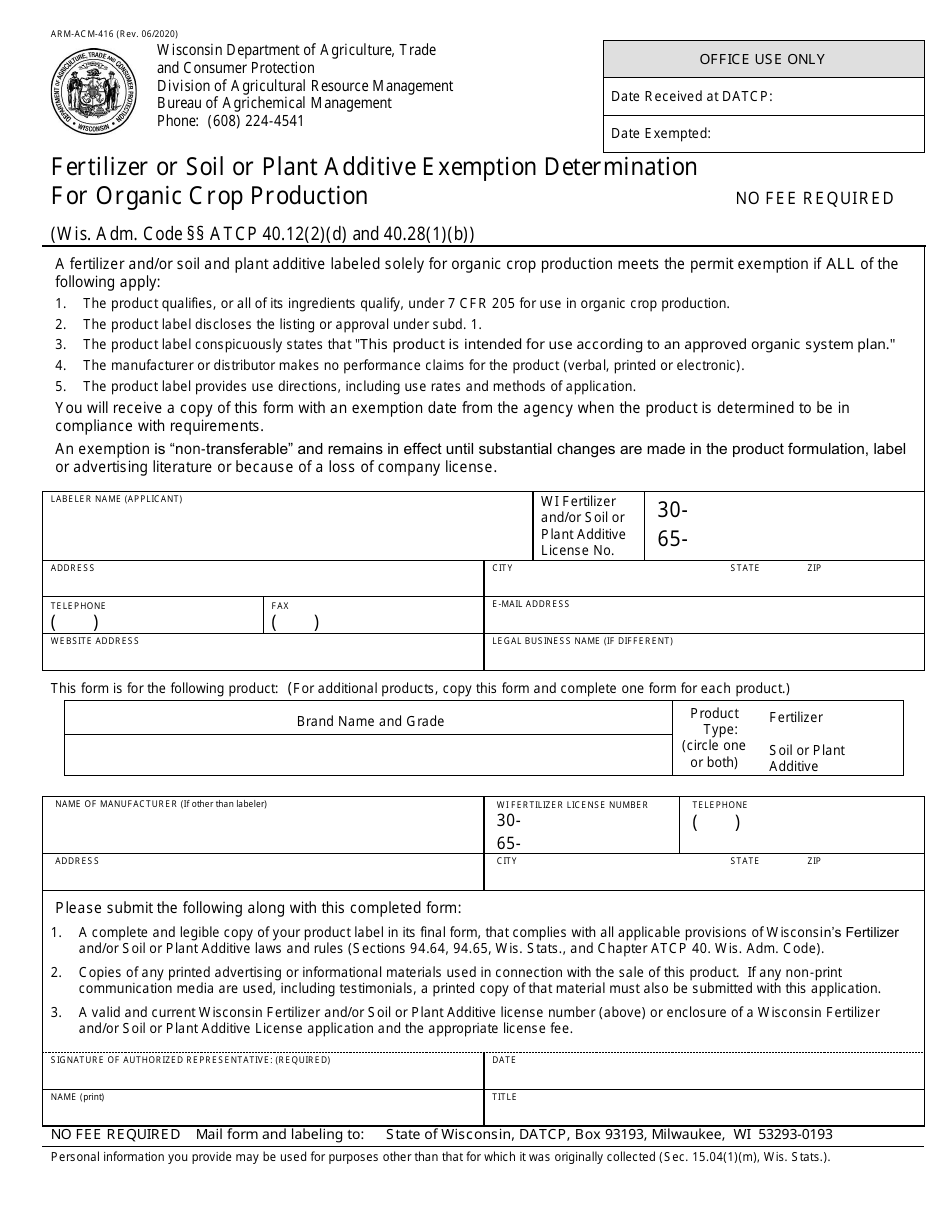 Form ARM-ACM-416 - Fill Out, Sign Online and Download Printable PDF ...