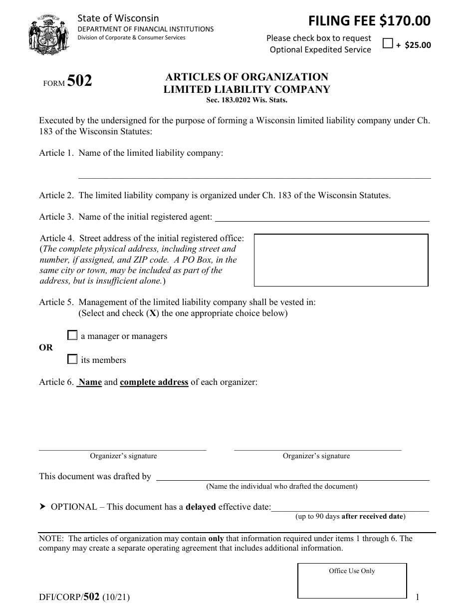Form DFI/CORP/502 - Fill Out, Sign Online and Download Fillable PDF ...