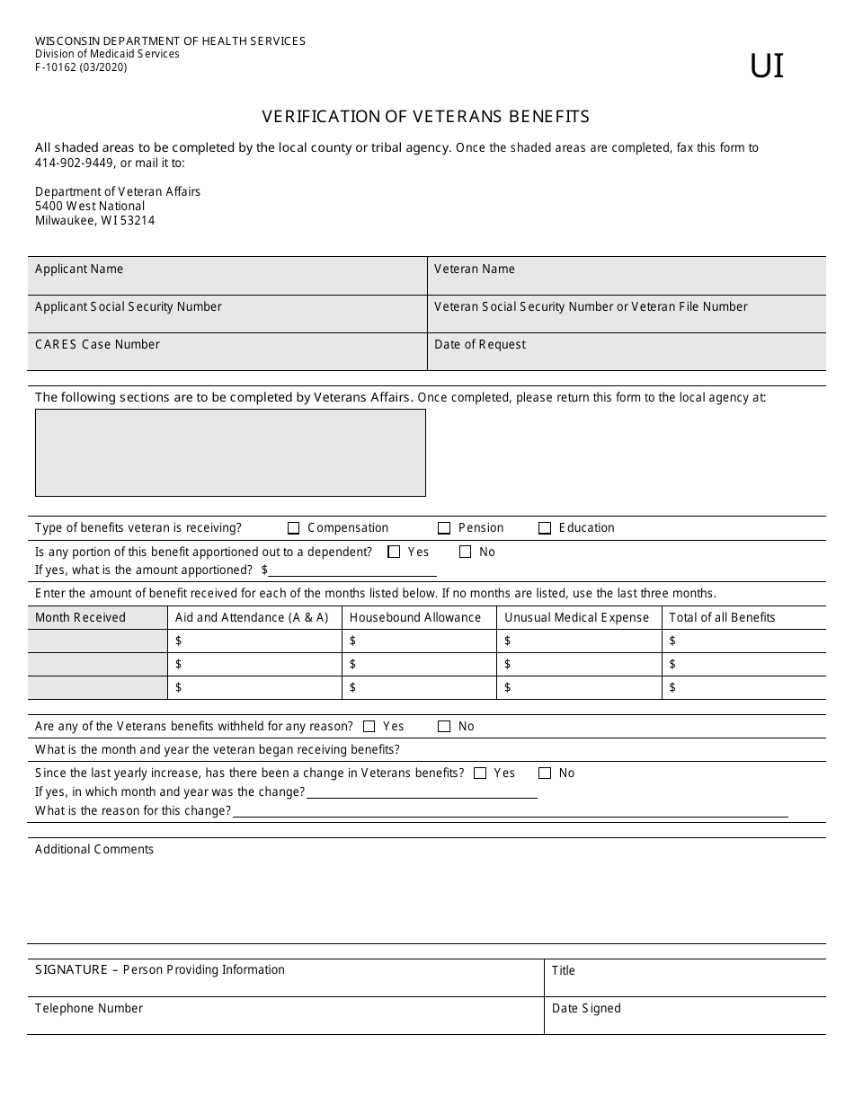 Form F-10162 - Fill Out, Sign Online and Download Fillable PDF ...
