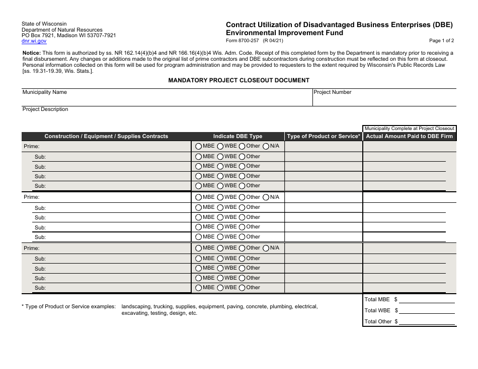 Form 8700-257 - Fill Out, Sign Online and Download Fillable PDF ...